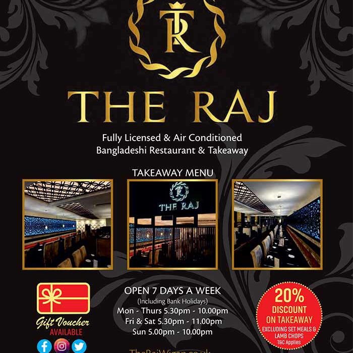 Menu - The Raj Wigan