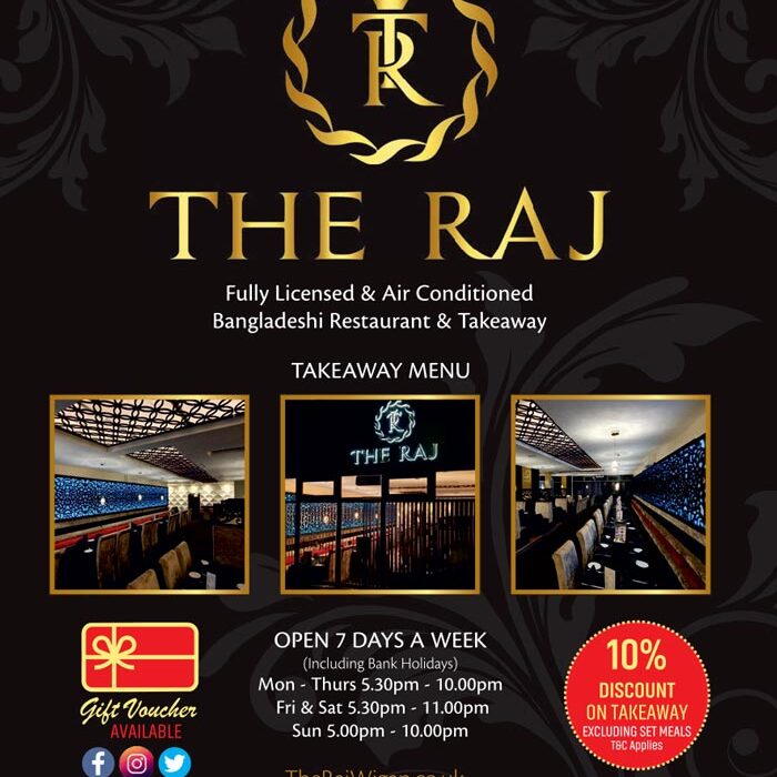 Menu - The Raj Wigan